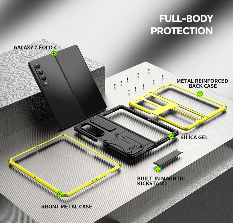 Samsung Galaxy Z Fold 4 Case - Heavy Duty Metal Phone Case - Casebus ...